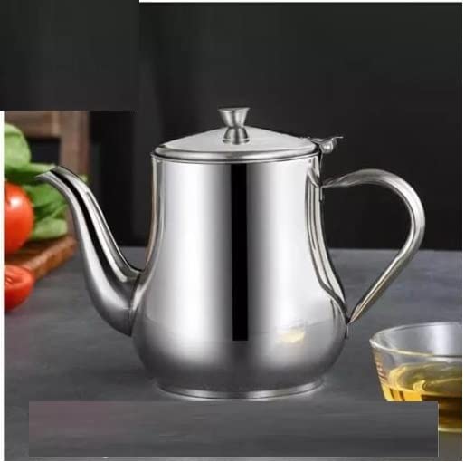 HOMENITY - Stainless Steel Teapot + Oil Filter Container Kettle Pot 2 ...