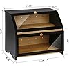 Amazon.com: HOMEKOKO Double Layer Large Bread Box for Kitchen Counter ...