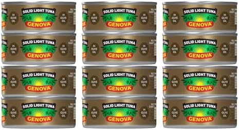 Amazon.com: Genova Solid Light Tuna in Olive Oil 5oz (Pack of 12 ...