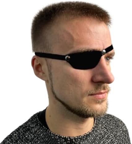 Amazon.com: HKSICHENGKEJI Pirate Eye Patch Black Leather Eye Patch for ...