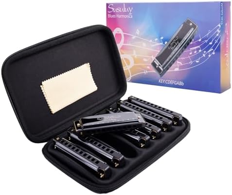 Amazon.com: Hohner PBH7 Piedmont Blues Harmonica Set - 7-Pack : Musical ...
