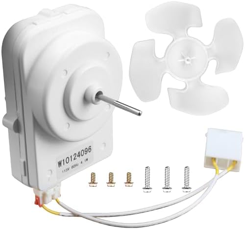 Amazon.com: W10124096 Refrigerator Condenser Fan Motor Kit Compatible ...
