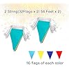 Amazon.com: LZXING 100 Feet Red Blue Yellow Pennant Banner Flags Party ...