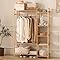 Amazon.com: Baveke Bamboo Clothing Garment Rack 7 Tier Storage Shelf ...