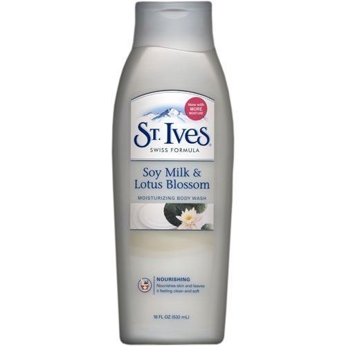Amazon.com : St Ives Soy Milk & Lotus Blossom Moisturizing Body Wash 18 ...