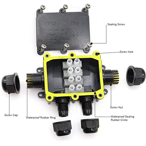 5-Way Outdoor Cable Connectors with 5 Cable M20 Wire Electrical ...