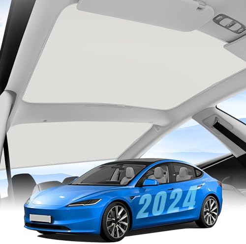 Amazon.com: Leeiion Roof Sunshade for 2024 Tesla Model 3 Highland,Glass ...