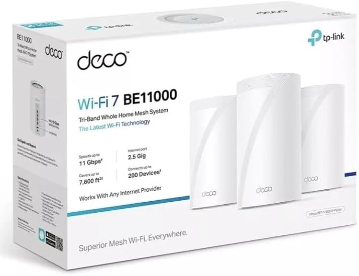 Amazon.com: TP-Link - Deco BE11000 Multi-Gig Whole Home Mesh Wi-Fi 7 ...