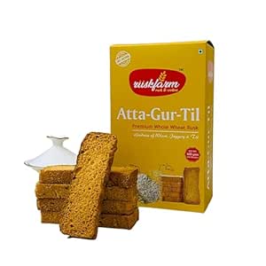 RUSKFARM 100% Natural Atta Gur Til RUSK made with Natural Active ...