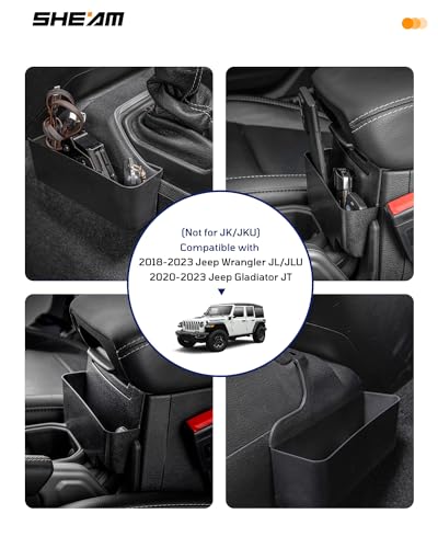 Snapklik.com : SHEAM Gear Shift Side Organizer Tray Fit For Jeep ...