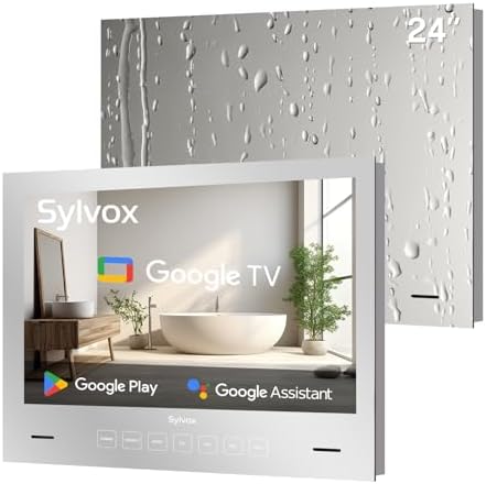 Amazon.com: SYLVOX 24 inch Bathroom TV, 1080P Mirror Television with ...