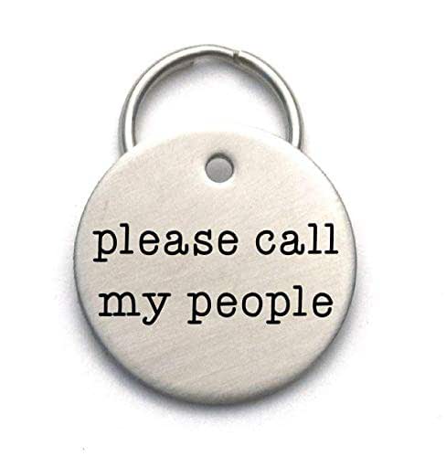 Amazon.com: Please Call My People - Engraved Dog Tag - Personalized ...