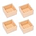 Amazon.com: Square Small Wood Box 3.8 x 3.8 In DIY Craft Rustic Pine ...