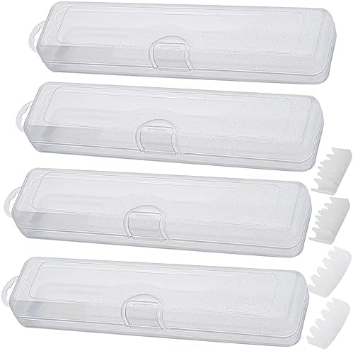 Amazon.com : Fortunemee 4 pcs Travel Size Tongue Scraper Case Holder ...