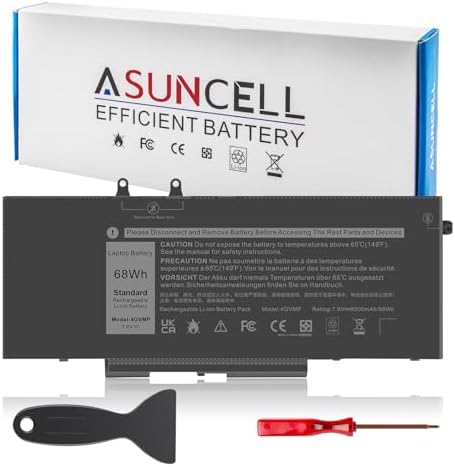 Amazon.com: 68Wh 4GVMP Laptop Battery Replacement for Dell Latitude ...