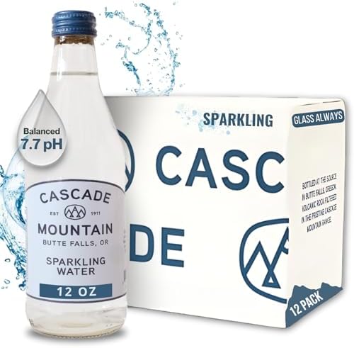 Amazon.com: Cascade Mountain Sparkling Mineral Water in Glass Bottles ...