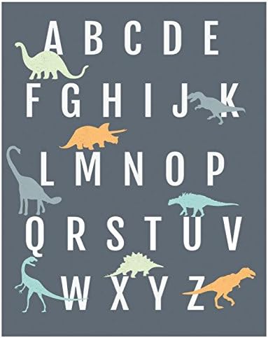 Amazon.com: Dinosaur Number Wall Art Print 11x14, Nursery Decor ...