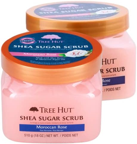 Amazon.com : Body Scrub Tree Hut Shea Sugar Scrub Moroccan Rose 18 ...