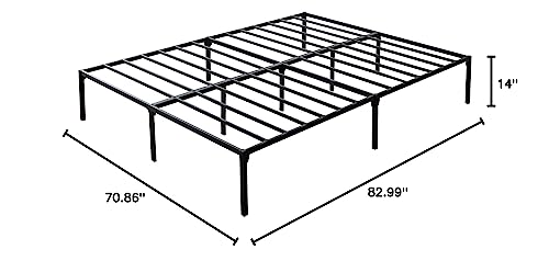 Snapklik.com : Heavy Duty Metal Platform Bed Frame - No Box Spring ...
