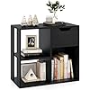Amazon.com: Giantex 3 Cube Bookcase with Drawer, 2 Tier Bookshelf for ...