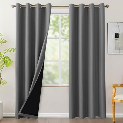 Amazon.com: BONZER 100% Blackout Curtains for Bedroom - Light Blocking ...