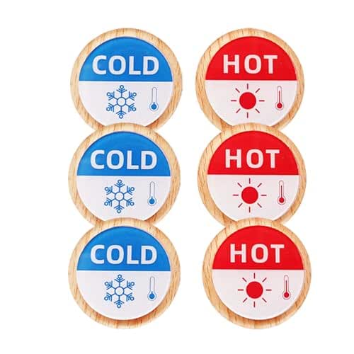 Amazon.com: Hot and Cold Stickers, Self-adhesive Double-deck Acrylic ...