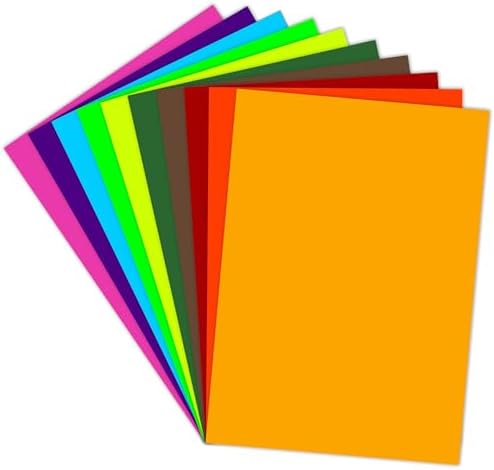 OFIXO 100 Pieces A4 Color Paper Handmade Origami Embossed Multi Color ...