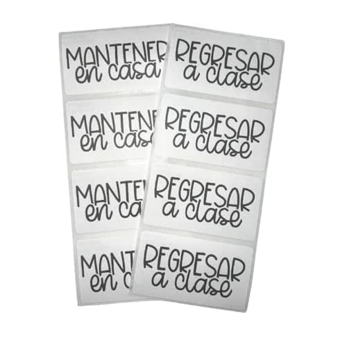 Amazon.com: 200 Count Spanish Student Homework Folder Labels - Return ...