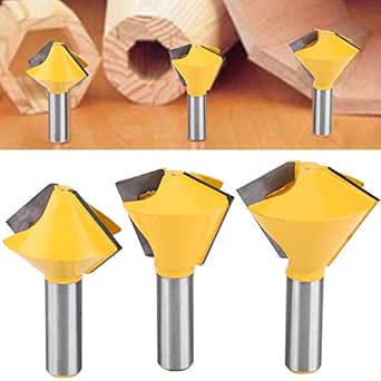 Router Bit, 3pcsset 1/2 Shank Bird's Mouth Glue Joint Router Bit ...