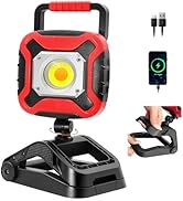 SYLSTAR 55W Rechargeable Work Light, 5000LM Magnetic Work Light ...