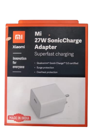 27W Superfast Sonic Charge Adapter Compatible with Red Poco M2 Pro ...
