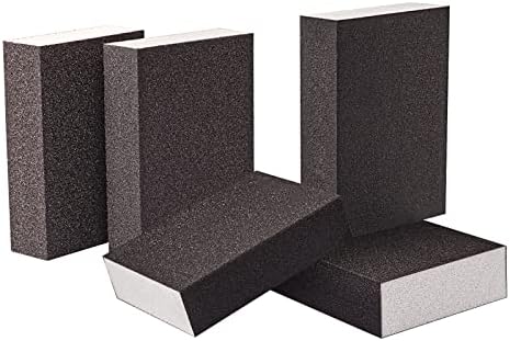 Creavvee 4pcs Abrasive Sanding Sponge Blocks with Wet and Dry Dual-Use ...