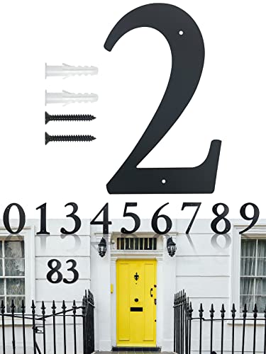 11 Inch Extra Large House Numbers, Address Numbers Elegant Black Finish ...