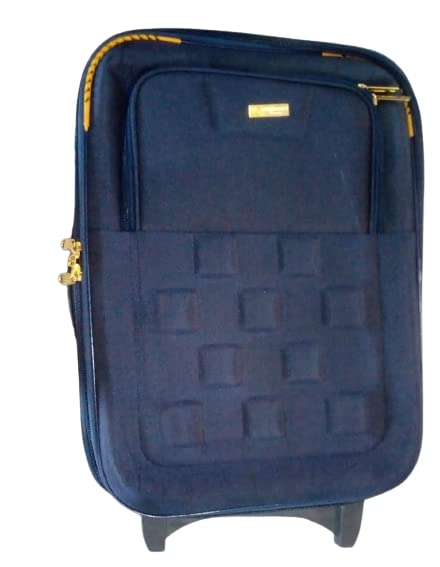 60 Cms Polycarbonate Blue Soft Sided Check-in Luggage- Large Luggage ...