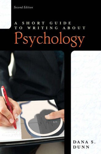 Amazon.com: Short Guide to Writing about Psychology (2nd Edition ...