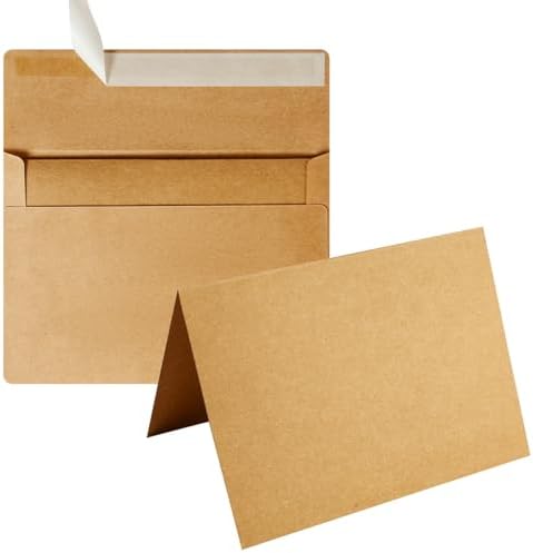 Amazon.com : Wishop 50 Pack Self-Adhesive Envelopes with Fold Cards for ...