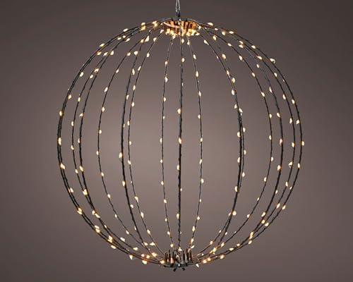 Kaemingk Black Christmas Metal Light Ball - Classic Warm LED Christmas ...