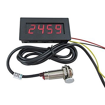 Buy DIGITEN 4 Digital LED Tachometer RPM Speed Meter+Hall Proximity ...