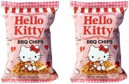 Amazon.com: Hello Kitty BBQ Chips, Wheat Cracker Style, 2 Pack, Sweet ...