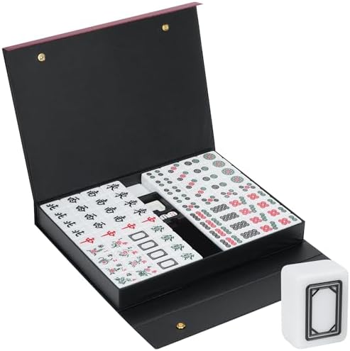 lehom 40MM Chinese Mahjong Set 144Pc Large Mahjong Tile Set Mahjong ...