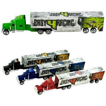 Buy Kids Mini Big Rig Tractor Trailer Truck with Realistic Details and ...
