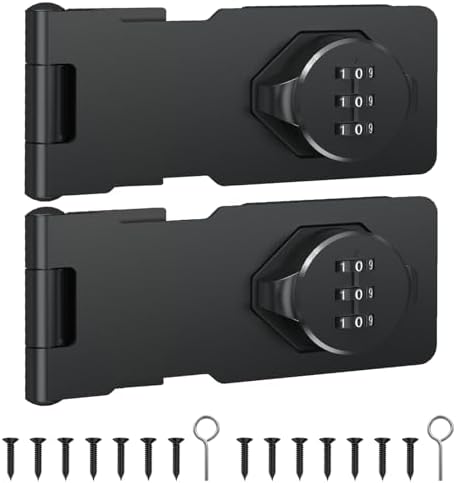 I-EASYDWW Cabinet Password Hasp Lock, Cabinet Keyless Lock with Screws ...