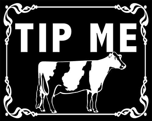 Amazon.com: Cow TIP ME Sticker (Funny Tipping jar Accept Cafe bar ...