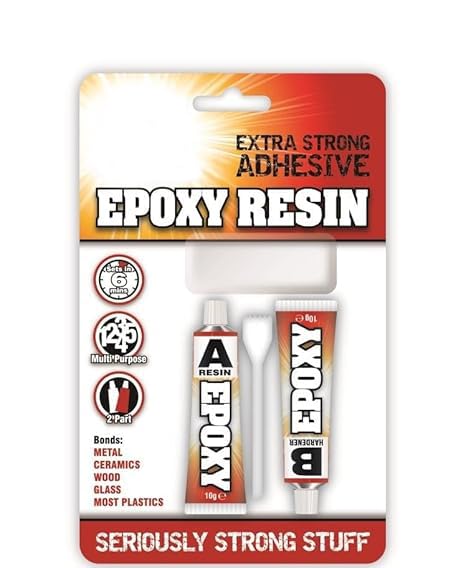 Epoxy Resin, Twin pack High-Strength Adhesive for Wood, Metal, Glass Plastic and Ceramic ...
