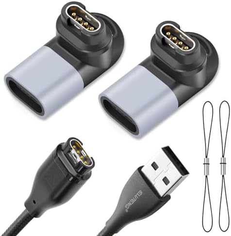 Amazon.com: ELUTENG 2 Pack Garmin Watch Charger Adapter with Extra Type ...