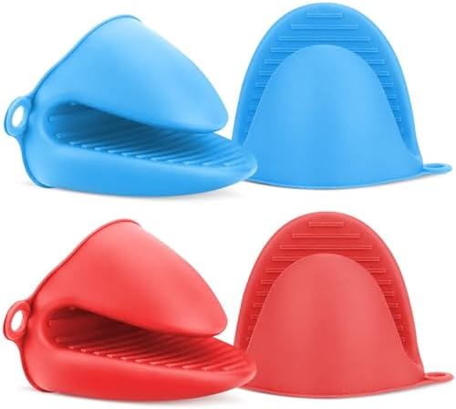 Amazon.com: Oven Mitts, 3 Pairs Mini Silicone Heat Resistant Oven Mitts ...