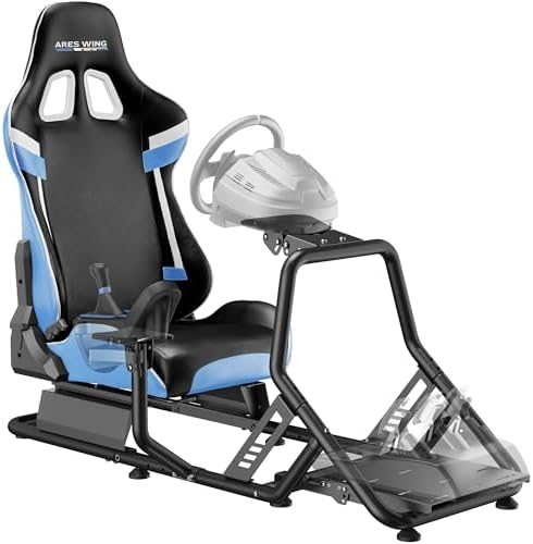 Amazon.com: ARES WING Sim Racing Cockpit, Racing Wheel Stand with Seat ...