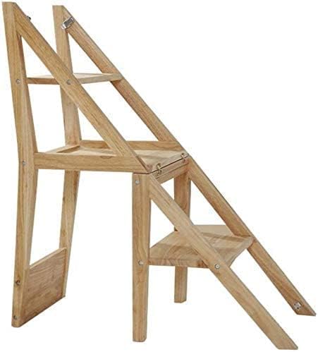 SGP Modern Foldable Teak Wooden Step Stool for Kitchen and Home (48L X ...