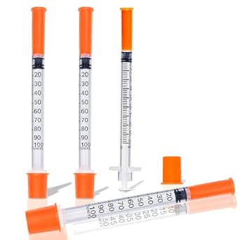 1ml/cc 31G 1/2" Jeringa, U-100 Lab Tools, Individual Wrapped 25 Pack ...