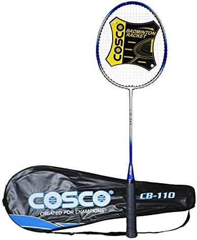 Cosco Aluminium Badminton Racquet (CB-110, Purple-Silver, Blue ...